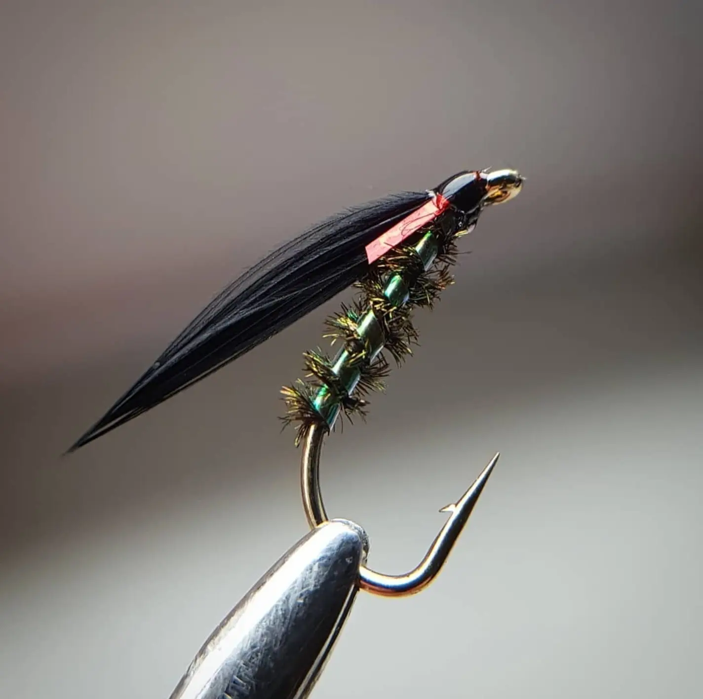 Pearl Cormorant / Red Holo Cheeks | Kindale Fly Fishing