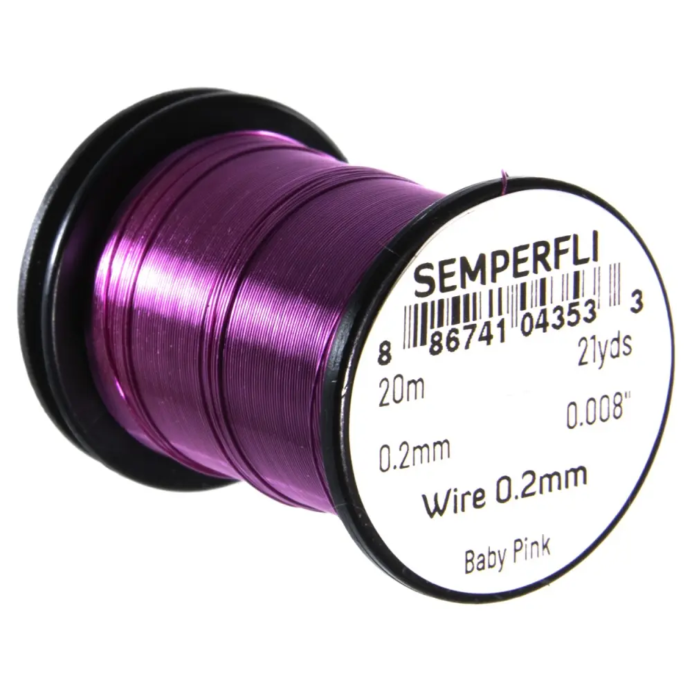 Semperfli 0.2mm Wire - Baby Pink | Kindale Fly Fishing
