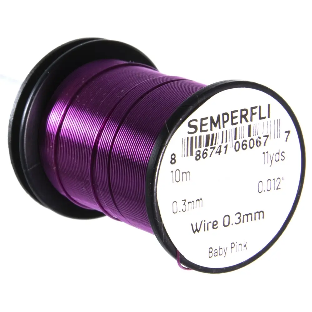 Semperfli 0.3mm Wire - Baby Pink | Kindale Fly Fishing