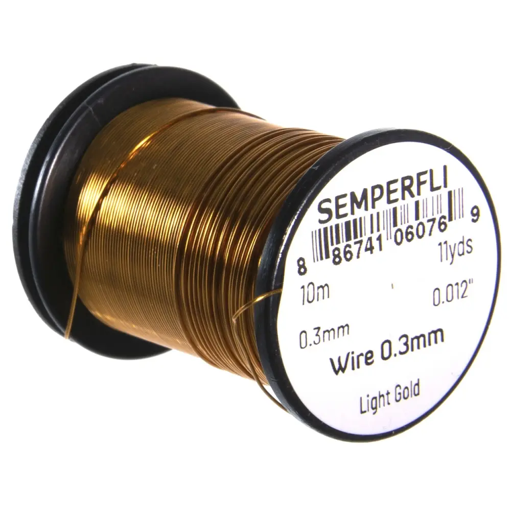Semperfli 0.3mm Wire - Light Gold | Kindale Fly Fishing