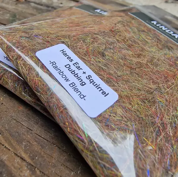Hare + Squirrel Rainbow Blend - Natural | Kindale Fly Fishing