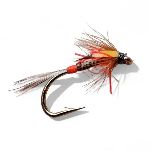 Red Straggle Stripped Quill Cruncher | Kindale Fly Fishing