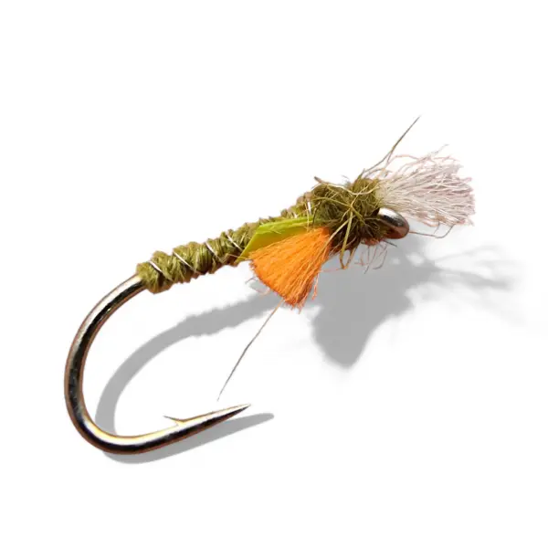 Olive Light Weight Buzzer Orange Tag | Kindale Fly Fishing