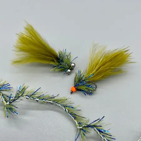 Upavon Pure - Blue Flash Damsel Straggle Hackle | Kindale Fly Fishing